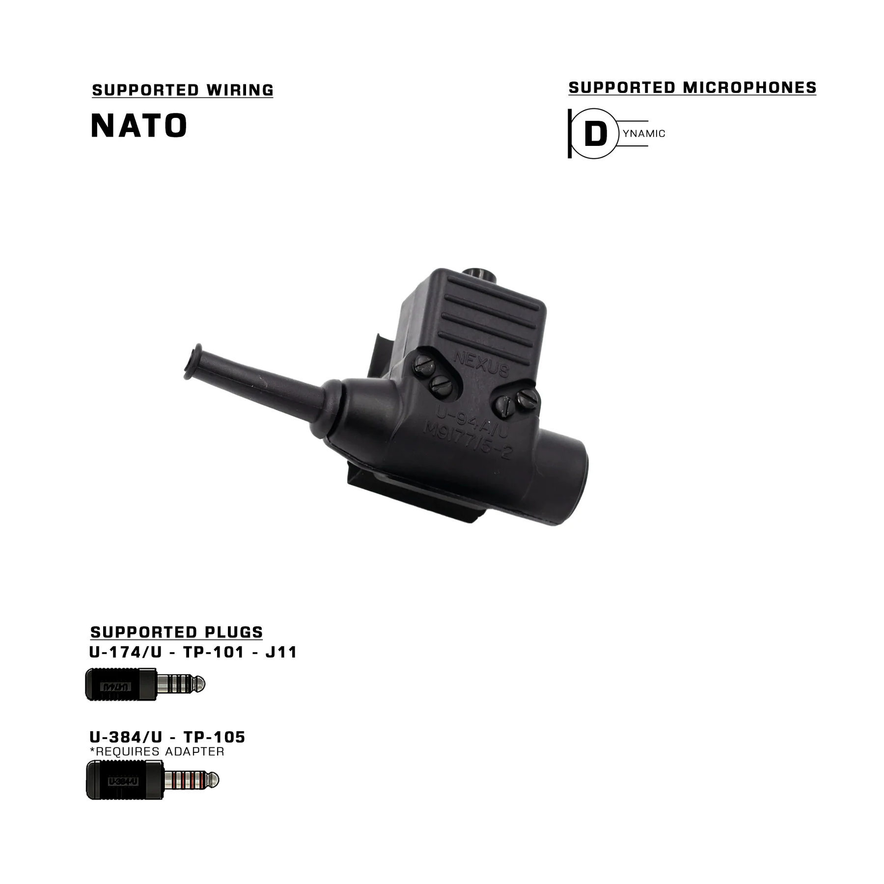 U94 – Kenwood 2-Pin (K1) Push-to-Talk Adapter | DISCO32